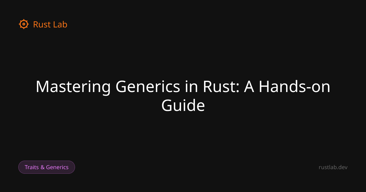 Mastering Generics in Rust: A Hands-on Guide — Rust Lab